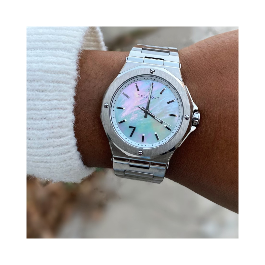 Metal - Women's Silver Pearl – Teleport Watches