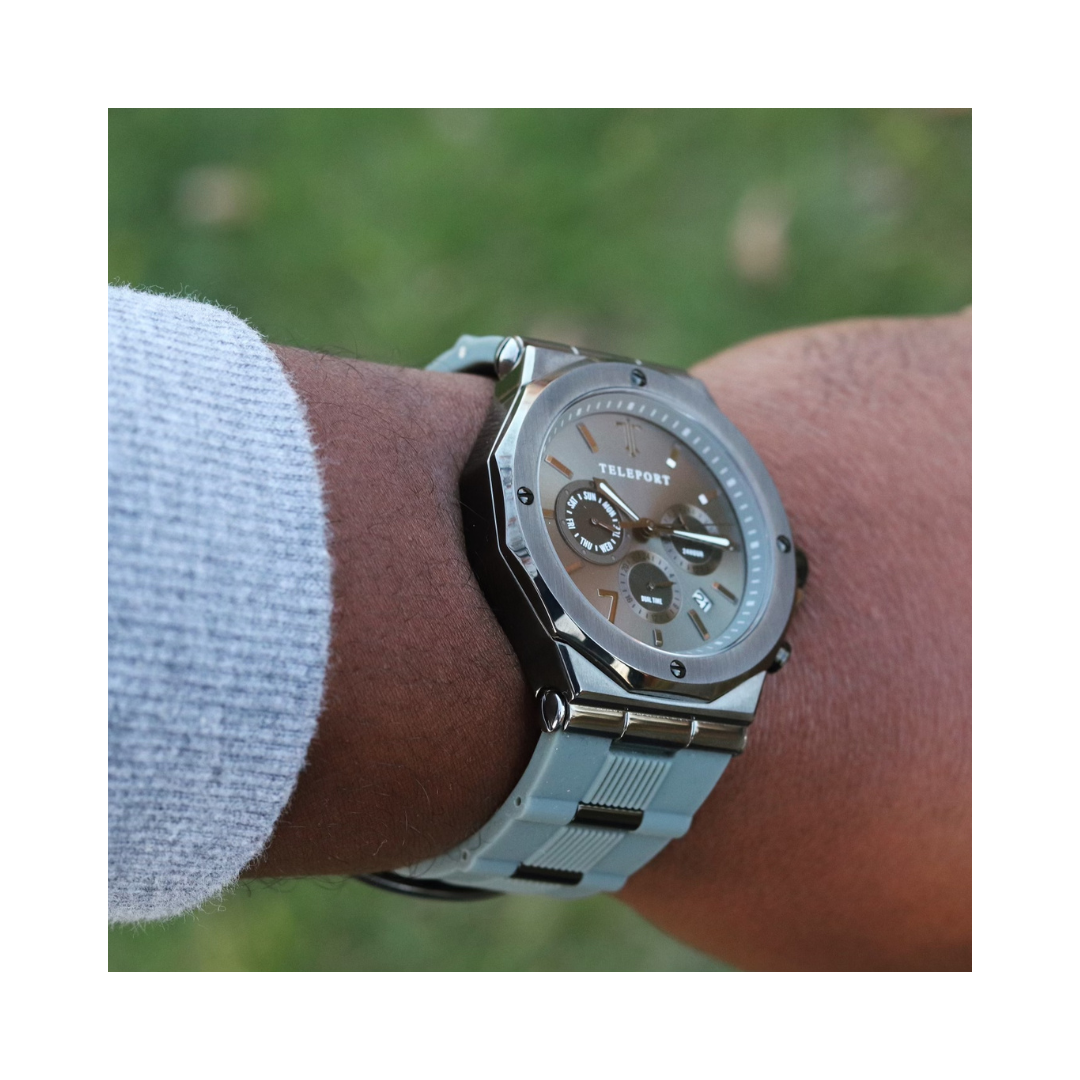 Teleport Watches | Space Grey Silicone Watch