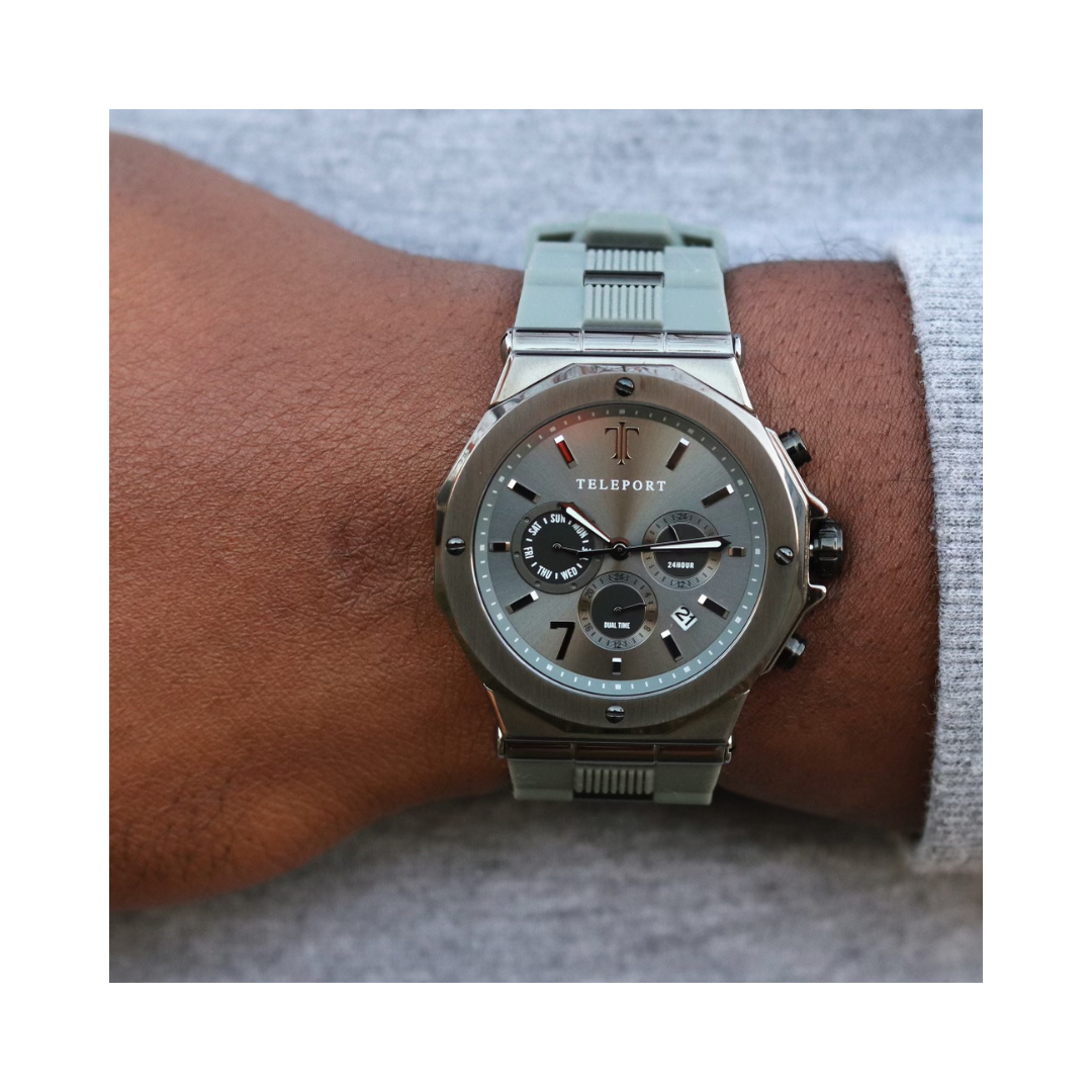 Teleport Watches | Space Grey Silicone Watch