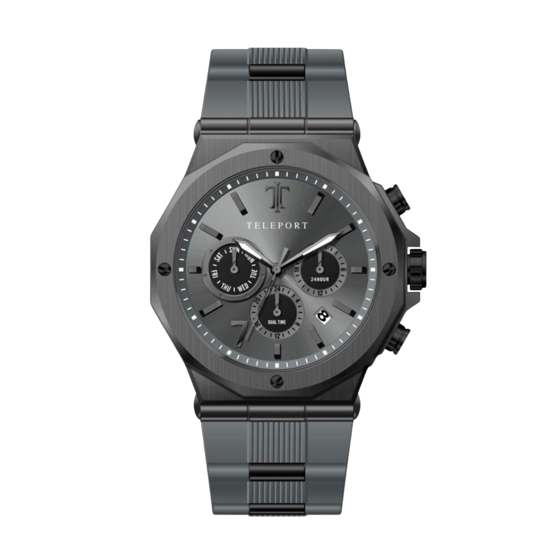Teleport Watches | Space Grey Silicone Watch